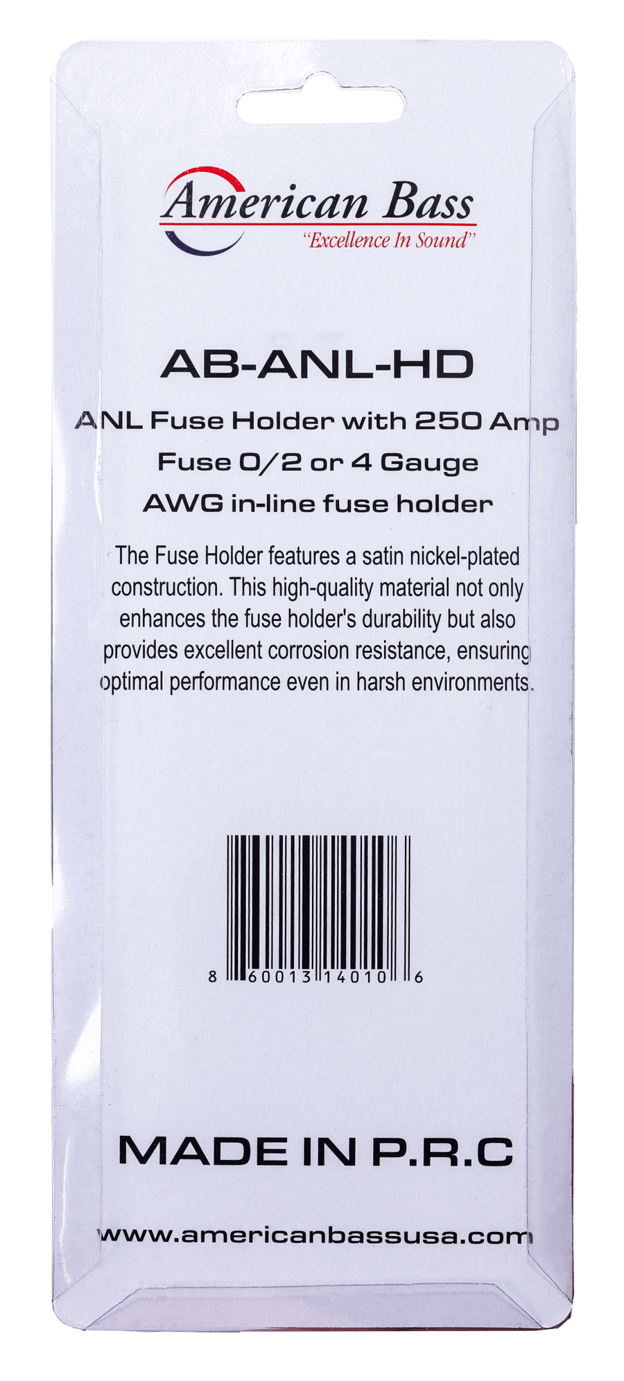 ANL Fuse Holder w/ 250 Amp Fuse — AB-ANL-HD | American Bass