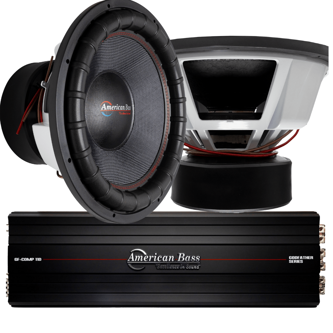 2 VFL Comp Signature 18" Subwoofers + Godfather Comp 11D Car Amplifier