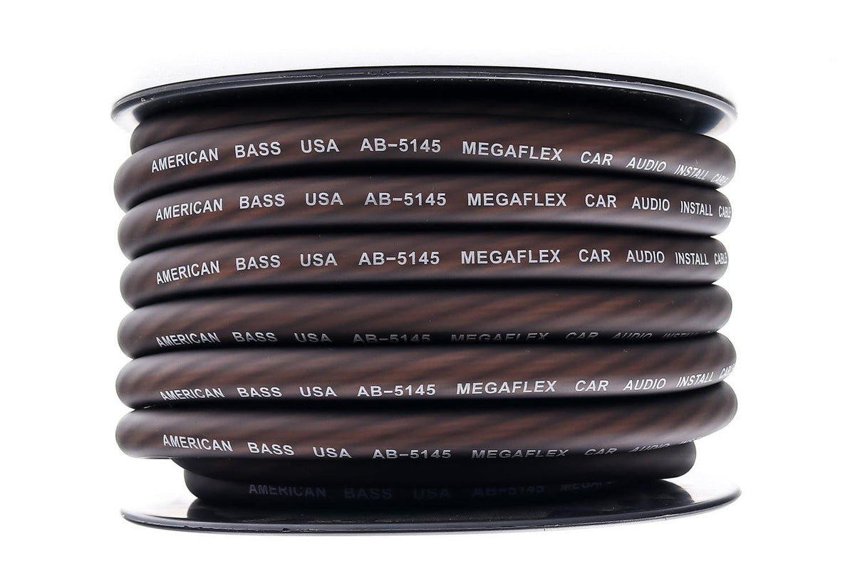 American Bass 1/0 Gauge Mega Flex Power Cable: CCA Wire for Car Audio ...