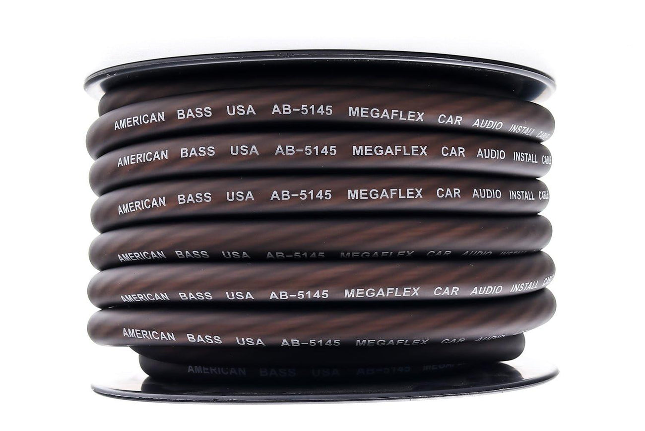 American Bass 1/0 Gauge Mega Flex Power Cable: CCA Wire for Car Audio ...