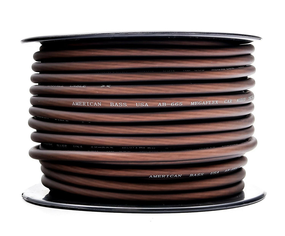 American Bass 8 Gauge Mega Flex Power Cable 100ft Roll CCA Car Audio